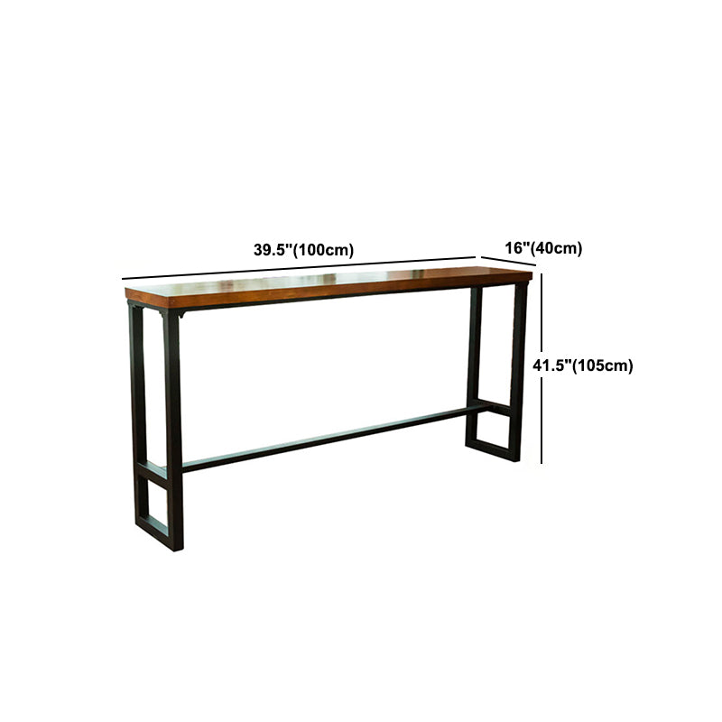 Indoor Solid Wood Counter Wine Table Rectangle Footrest Bar Height Pub ... Indoor Solid Wood Counter Wine Table Rectangle Footrest Bar Height Pub ...